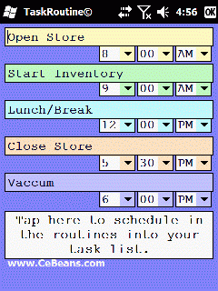 PocketPC TaskRoutine©