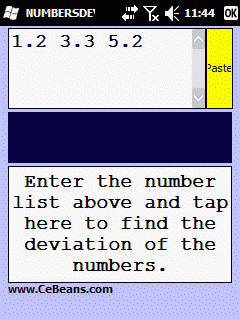 PocketPC NUMBERSDEVIATIONReportPDF©